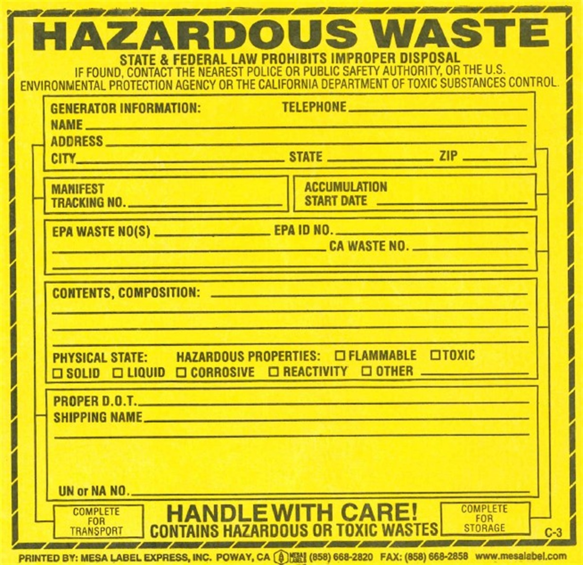 Hazardous Waste Generator Program County of San Joaquin